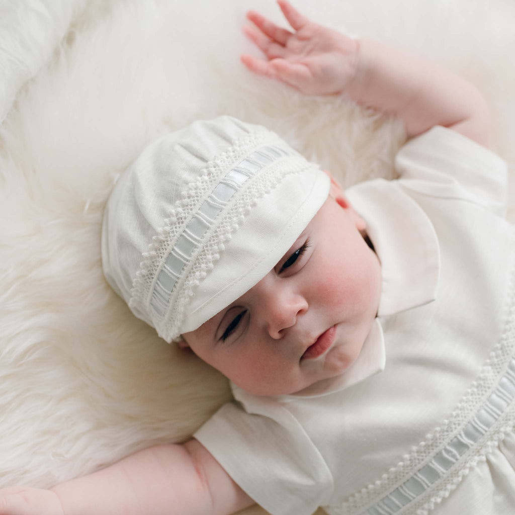 Ethan Linen Cap – Christeninggowns.com