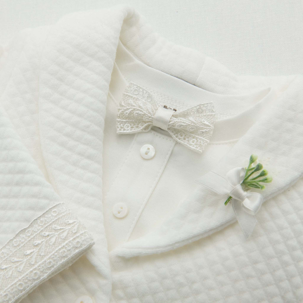 Oliver Lace Bow Tie & Boutonniere – Christeninggowns.com